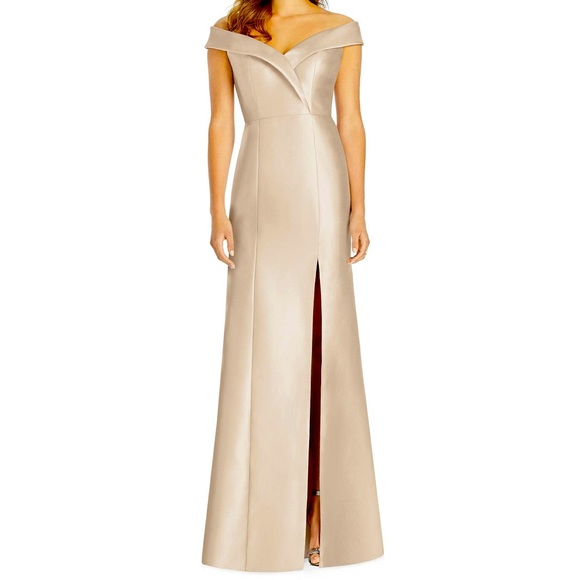 ALFRED SUNG | Dresses | Alfred Sung Satin Formal Gown | Poshmark